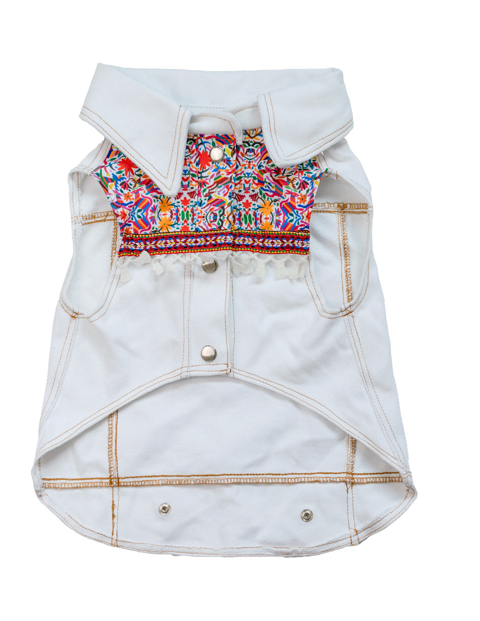 MEZCLILLA BLANCA TENANGO COLORES | Chaleco Mexicano para Perros y Gatos ...